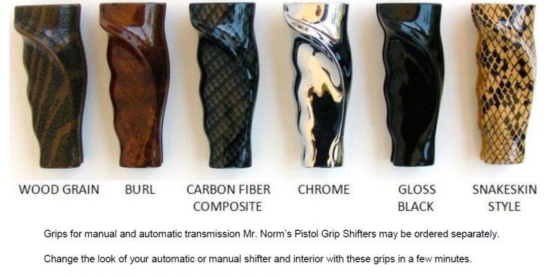 Mr Norm's Pistol Grip Shifter Replacement Grips Mr. Norm's Pistol Grip ...