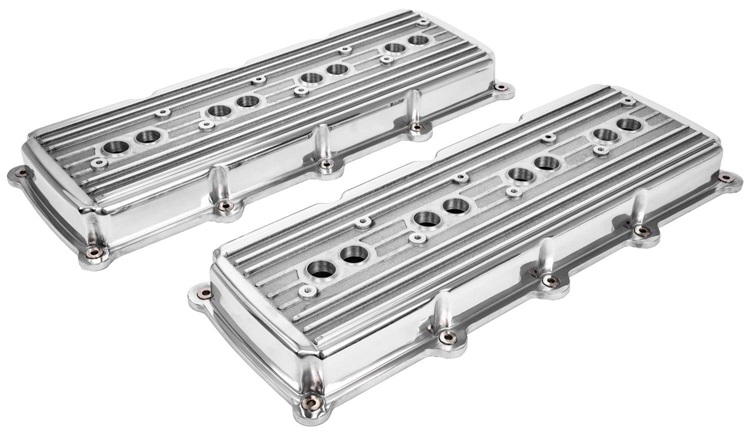 Polished Finned Aluminum Valve Covers 03-up Gen III Hemi Polished ...