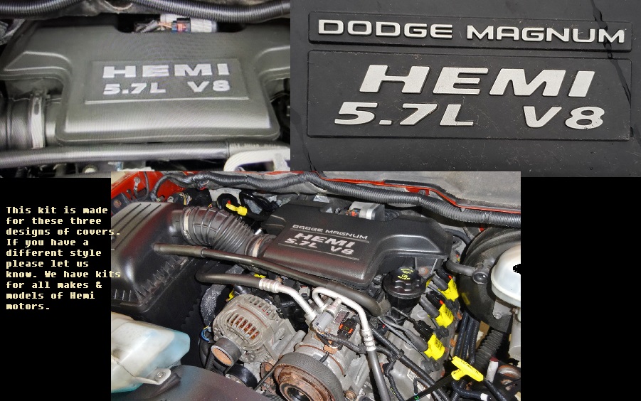 5.7L V8 Hemi Engine Dress Up Decal Kit 03-05 Dodge Truck 5.7L V8 Hemi ...